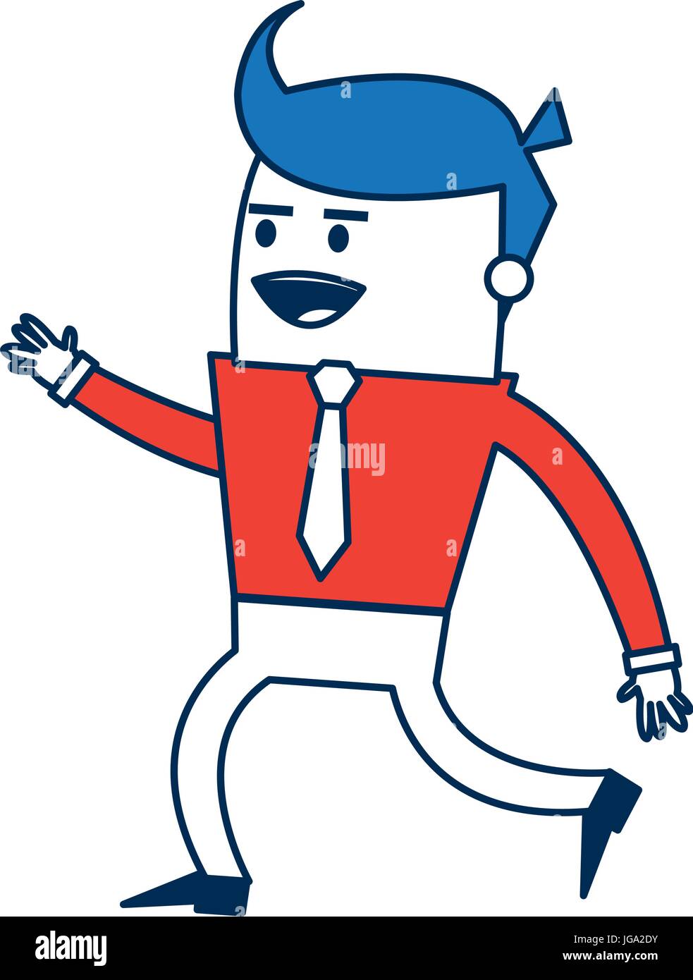 cartoon business man success people gesture Stock Vector Image & Art ...
