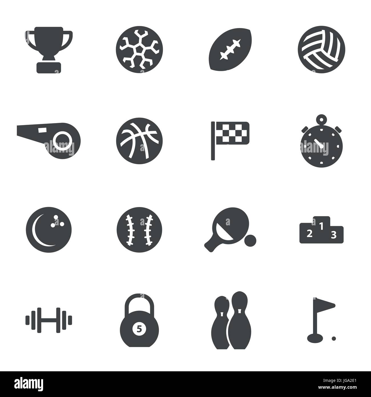 Vector black sport icons Stock Vector Images - Alamy