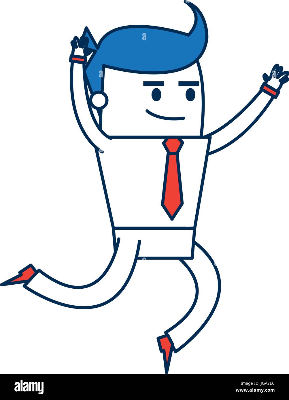 cartoon business man success people gesture Stock Vector Image & Art ...