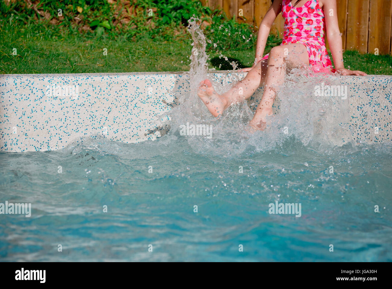 Kid swimming kick hi-res stock photography and images - Alamy