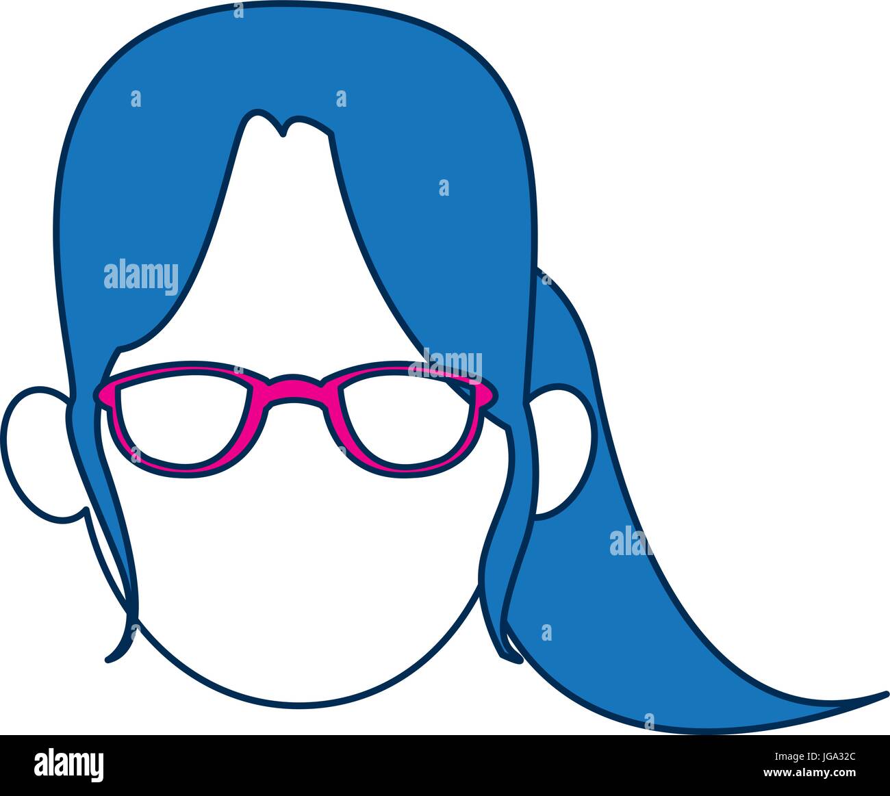 Woman faceless profile icon graphic Cut Out Stock Images & Pictures - Alamy