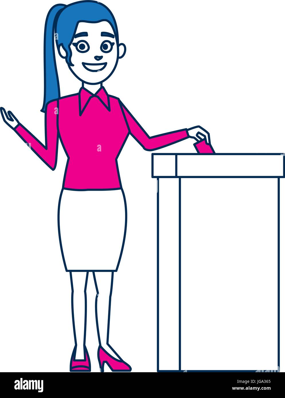 Voting ballot slip Stock Vector Images - Alamy