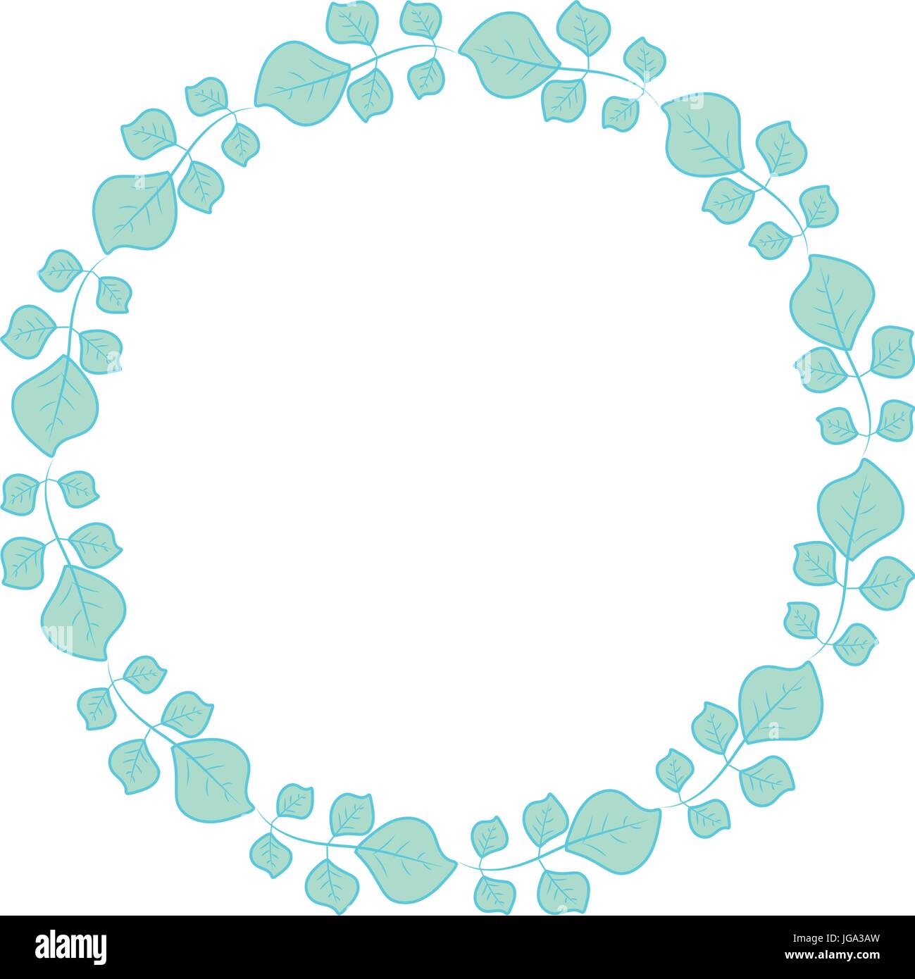 beauty circle of leaves decoration design Stock Vector Image & Art - Alamy