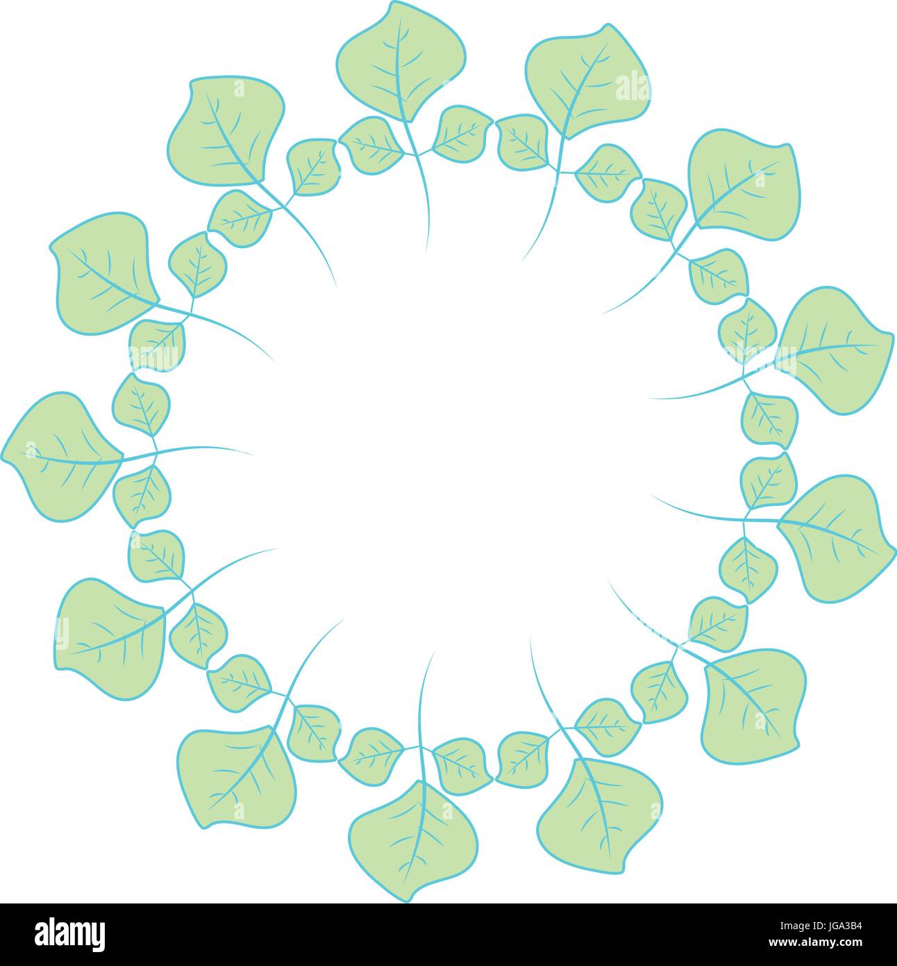beauty circle of leaves decoration design Stock Vector Image & Art - Alamy