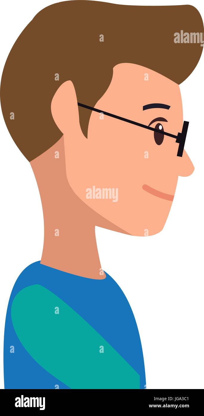 profile young man cartoon people image Stock Vector Image & Art - Alamy