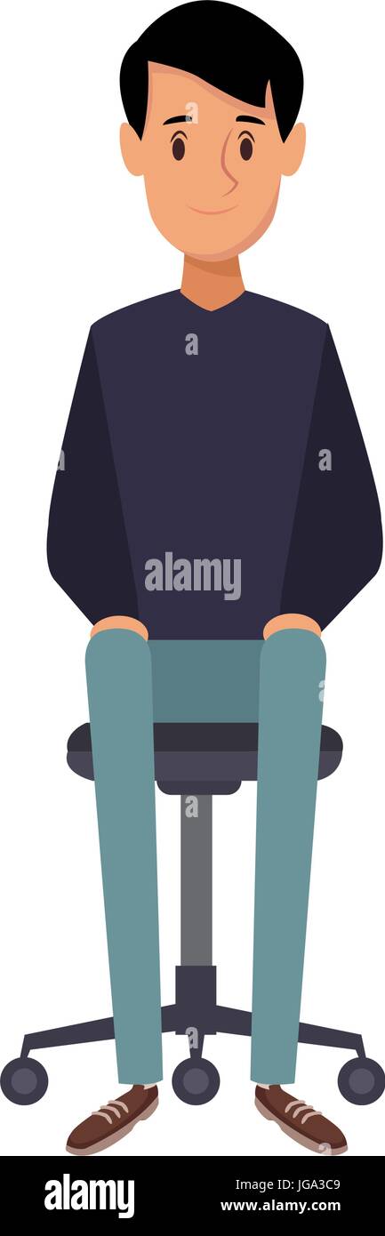 Pensive young professional man Stock Vector Images - Alamy