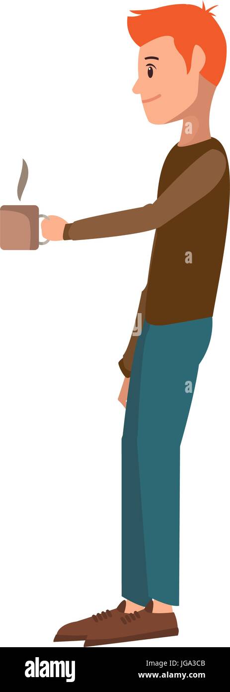 One person holding cup Stock Vector Images - Alamy