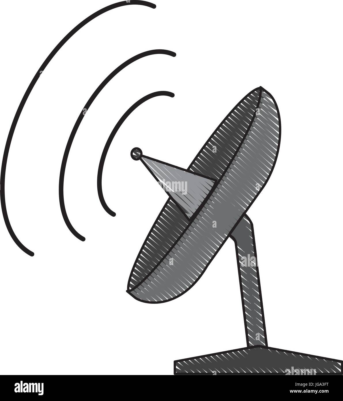 Parabolic satellite antenna dish Stock Vector Images - Alamy