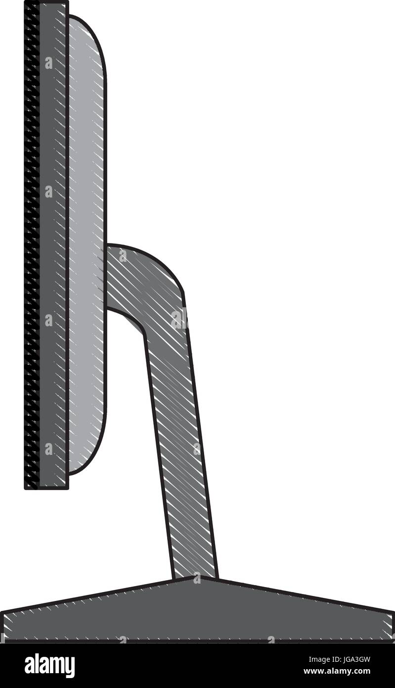 screen monitor device side view Stock Vector Image & Art - Alamy