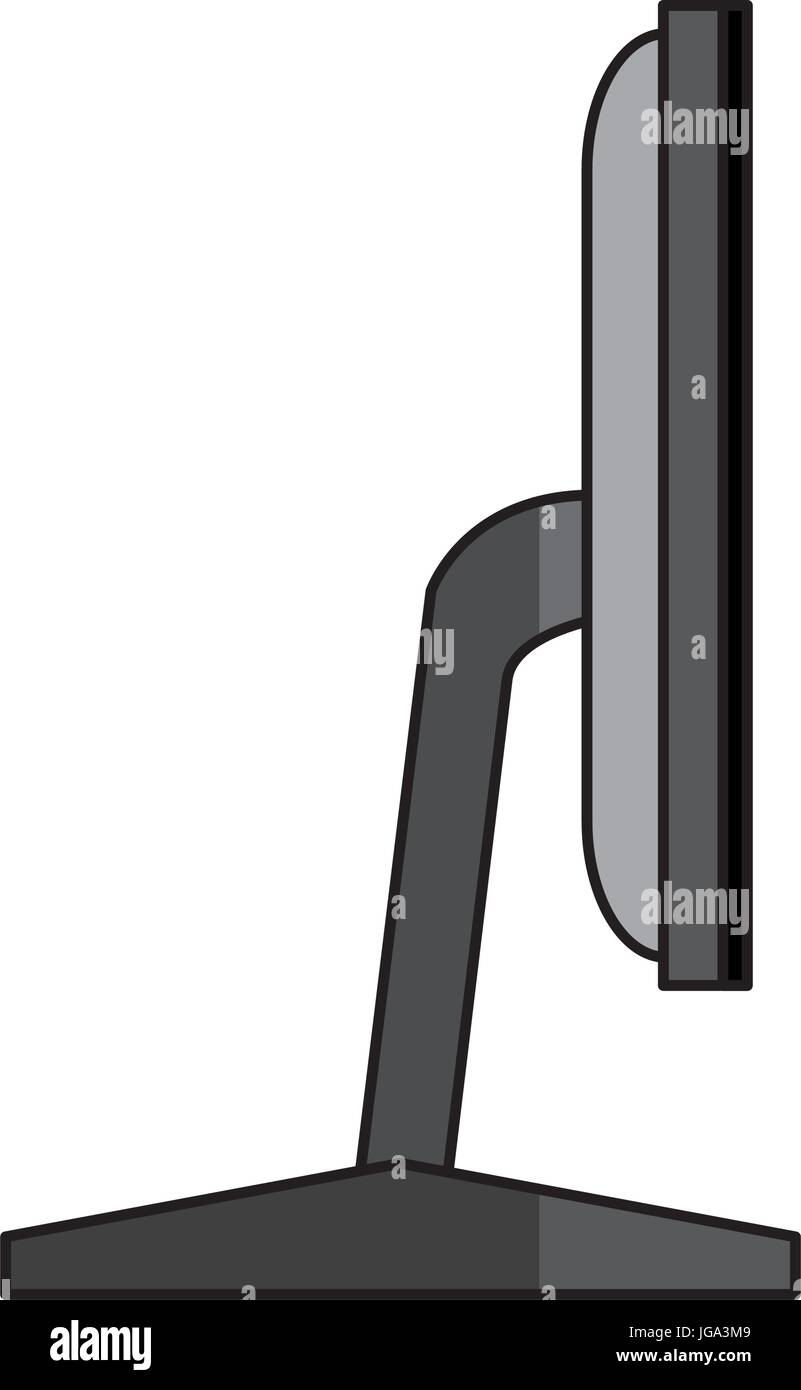 screen monitor device side view Stock Vector Image & Art - Alamy