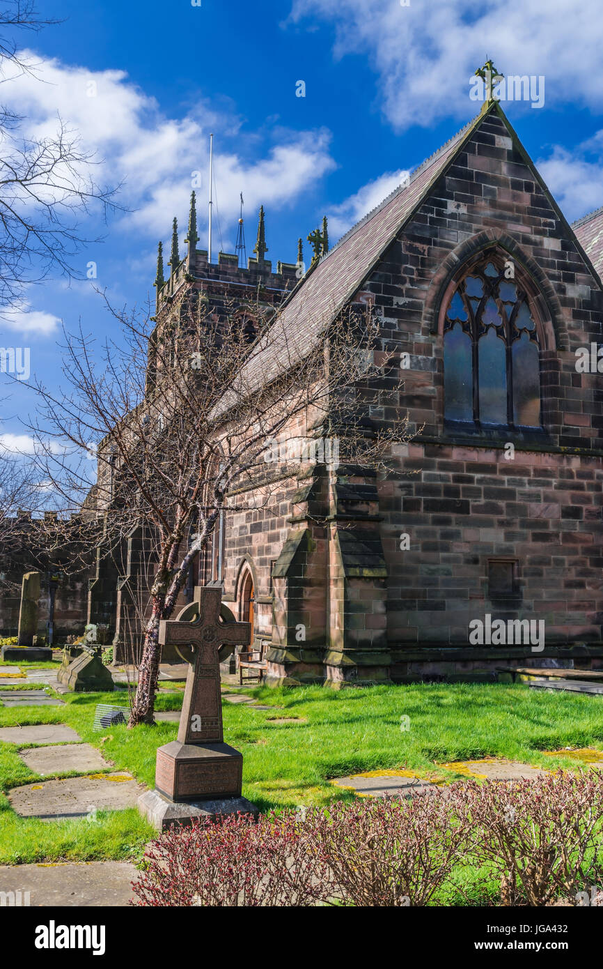 Church of St Edward in Leek Stock Photo - Alamy
