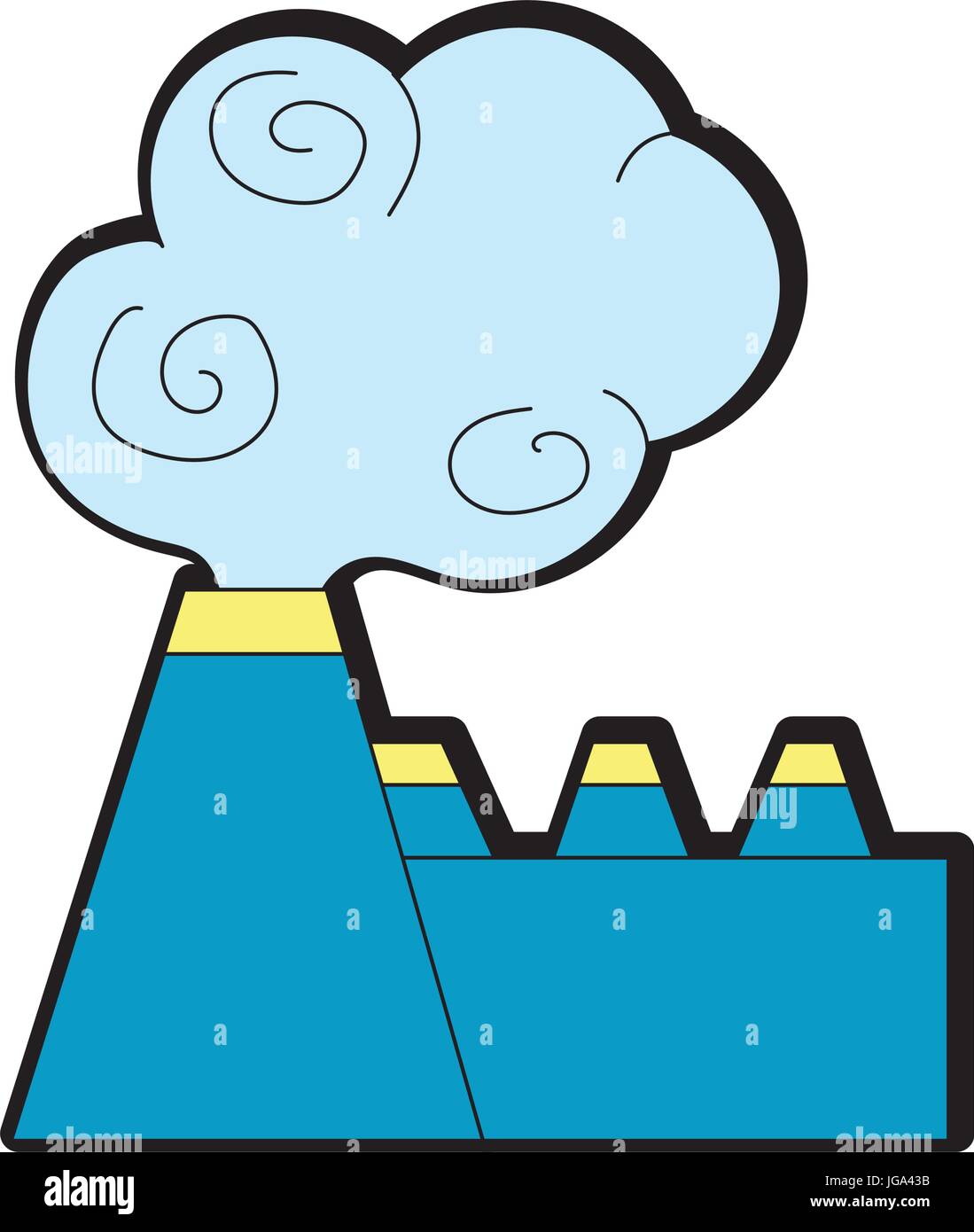 industrial factory pollution with toxic pollution Stock Vector Image ...