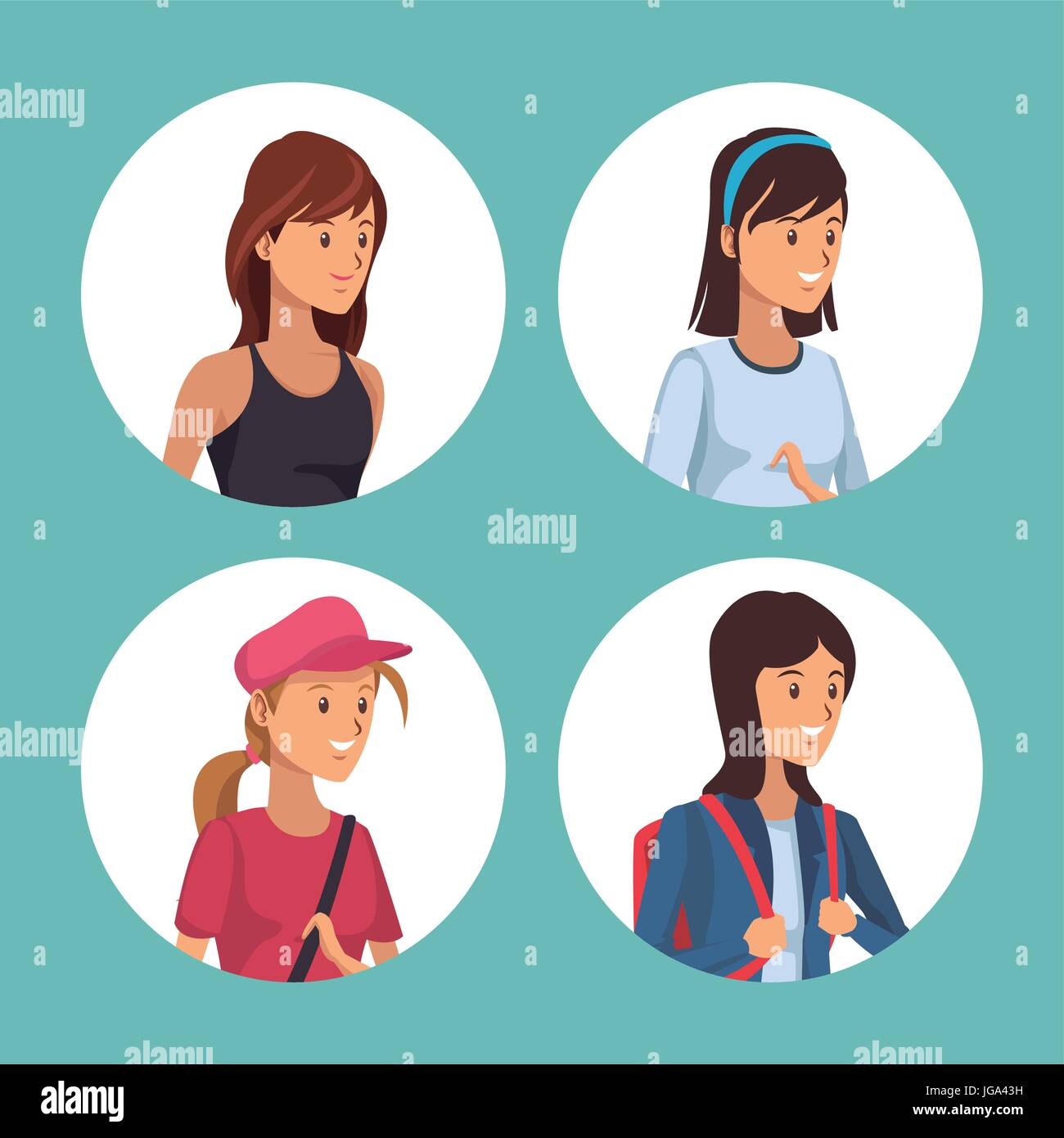 Teenagers school team class Stock Vector Images - Alamy