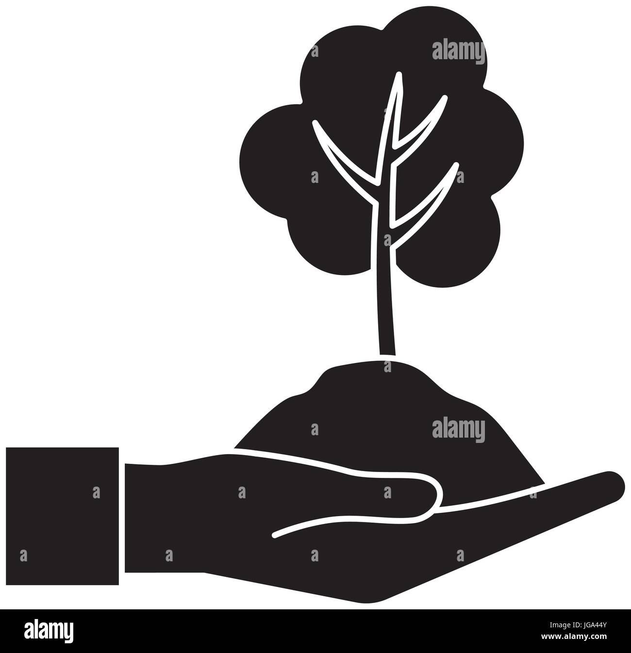 Hand natural tree ground Cut Out Stock Images & Pictures - Alamy