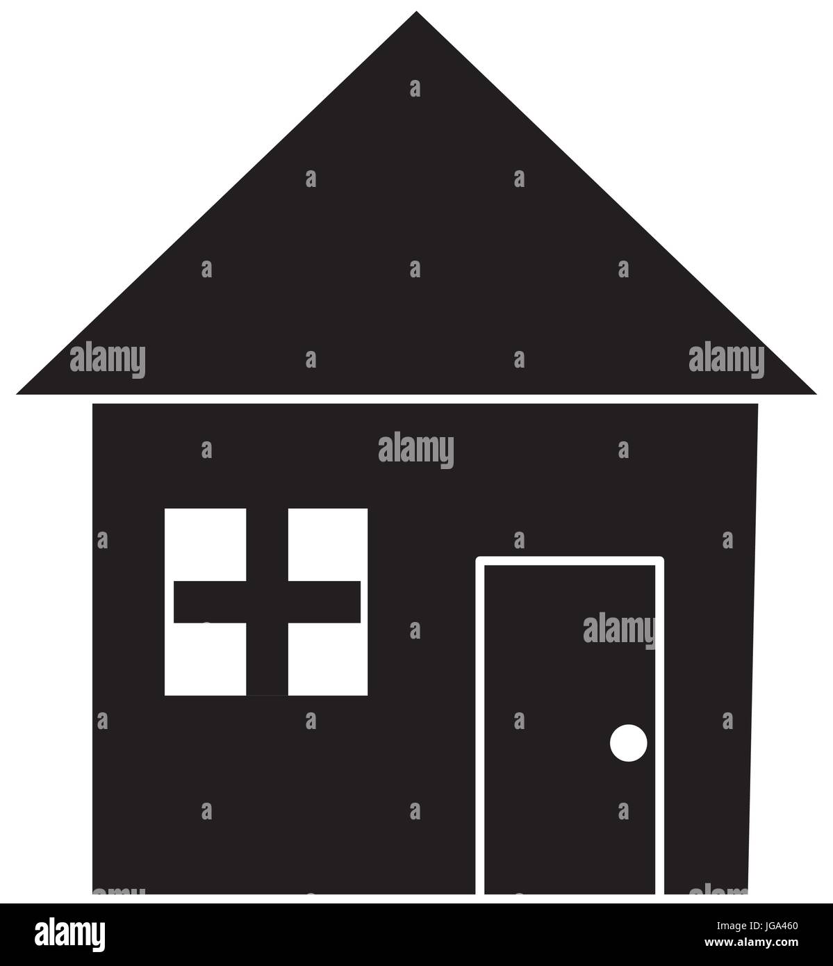 contour nice house with architecture design icon Stock Vector Image ...