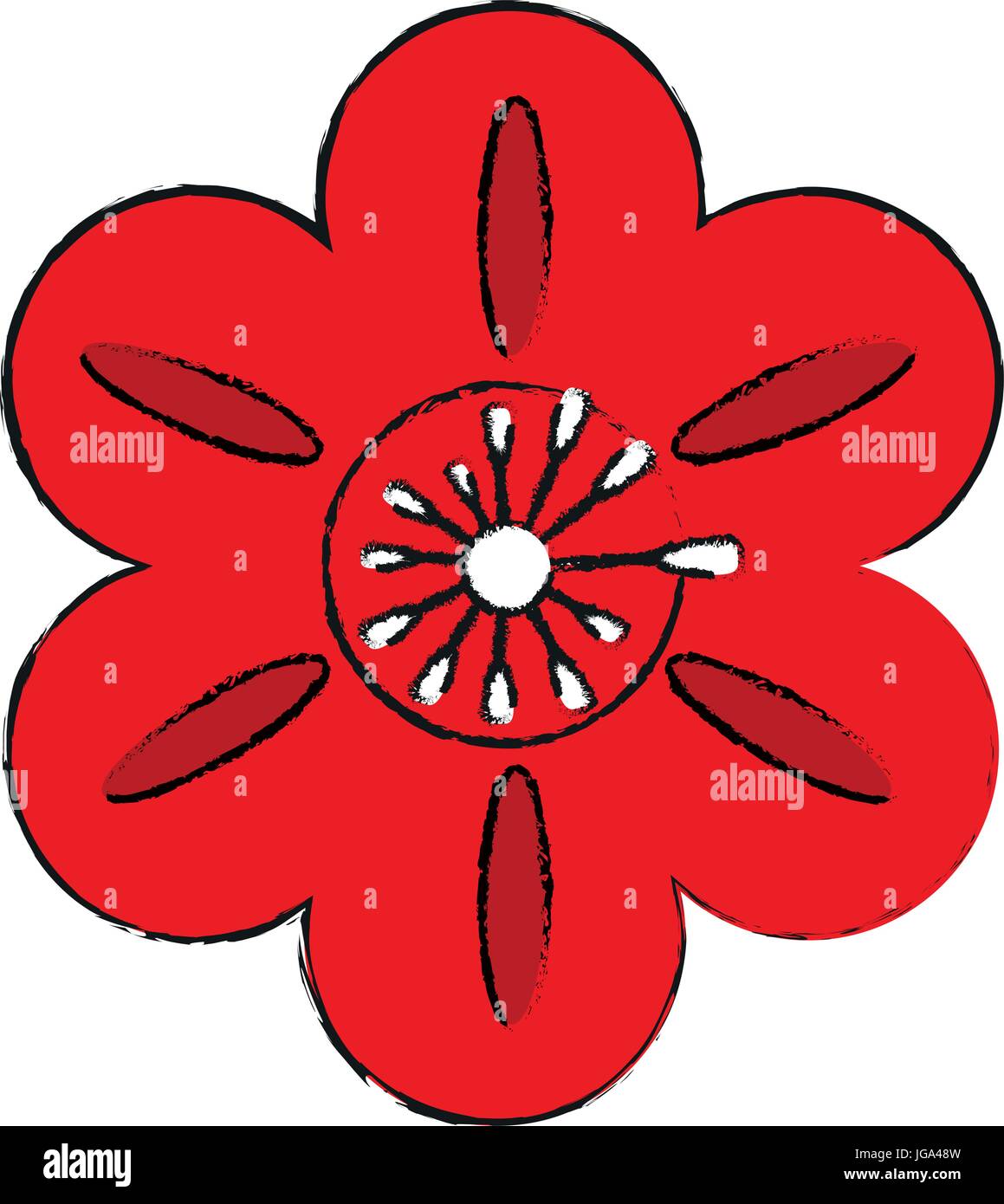 single red flower icon image Stock Vector Image & Art - Alamy