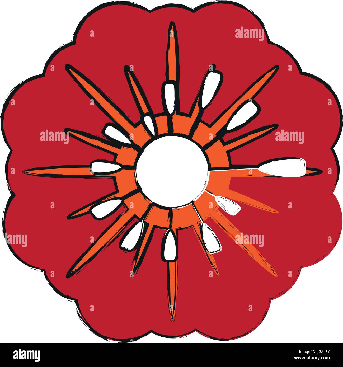 single red flower icon image Stock Vector Image & Art - Alamy