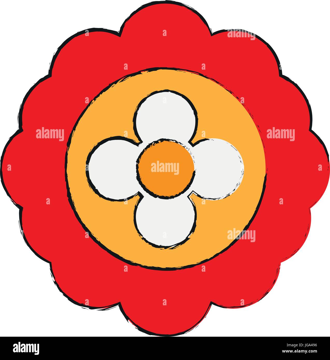 single orange flower icon image Stock Vector Image & Art - Alamy