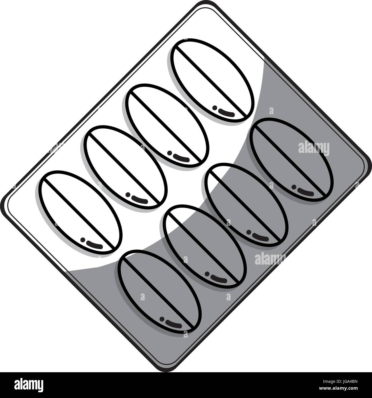 line pills treatment pharmaceutical medication to care body Stock ...