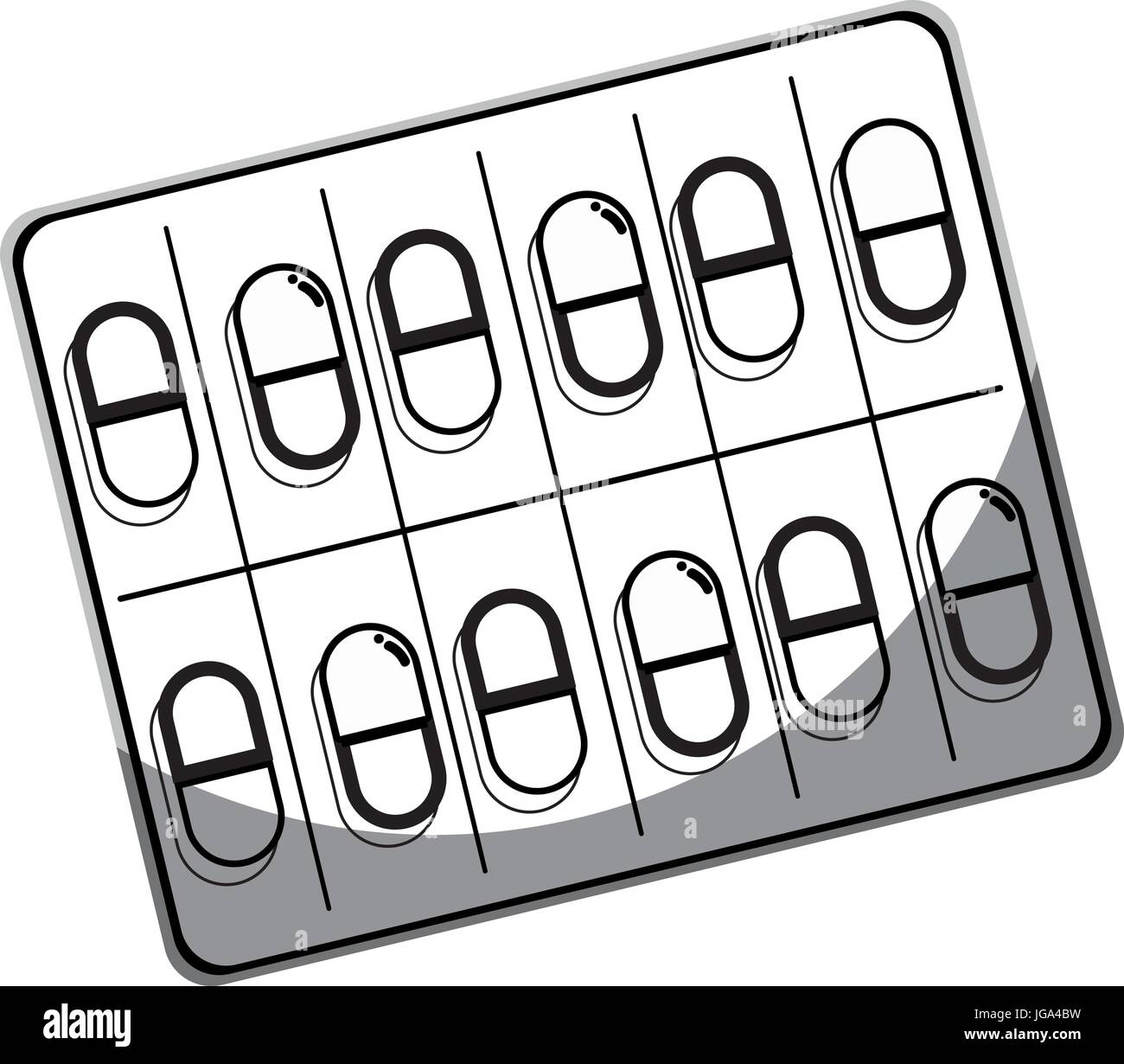 line pills treatment pharmaceutical medication to care body Stock ...