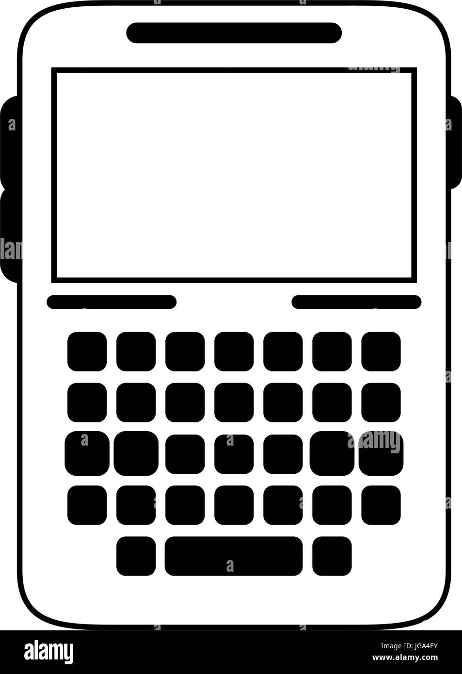 blank screen cellphone with buttons icon image Stock Vector Image & Art ...