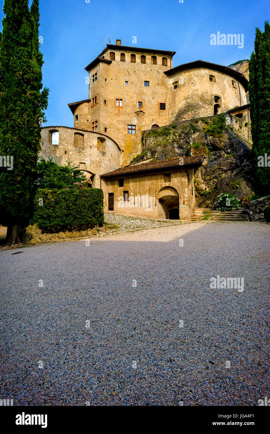 Italy Trentino Calliano Castel Pietra Big Court Stock Photo - Alamy