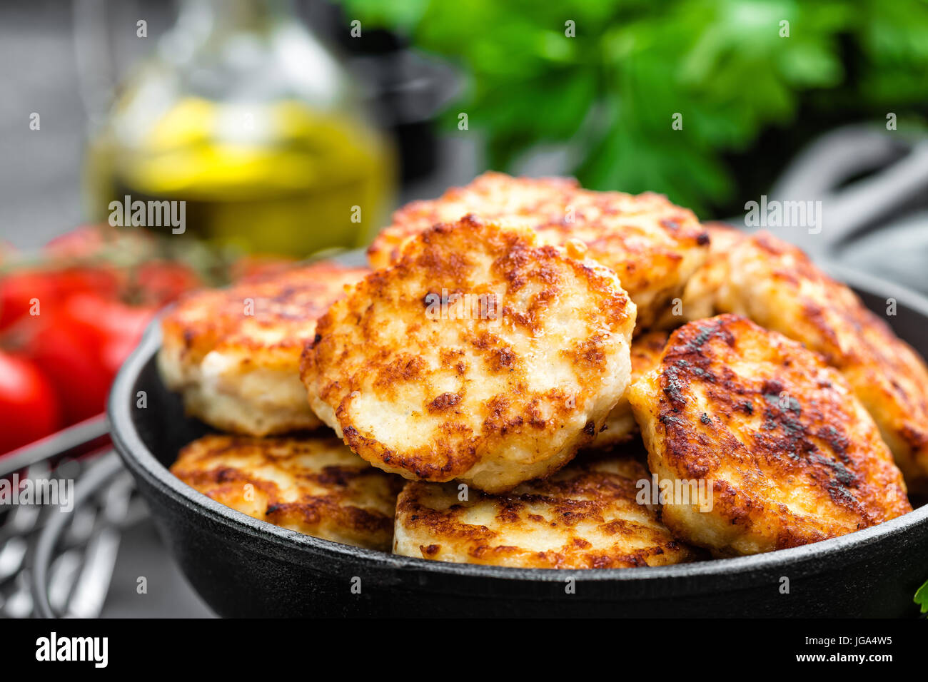 Chicken meat cutlets Stock Photo - Alamy