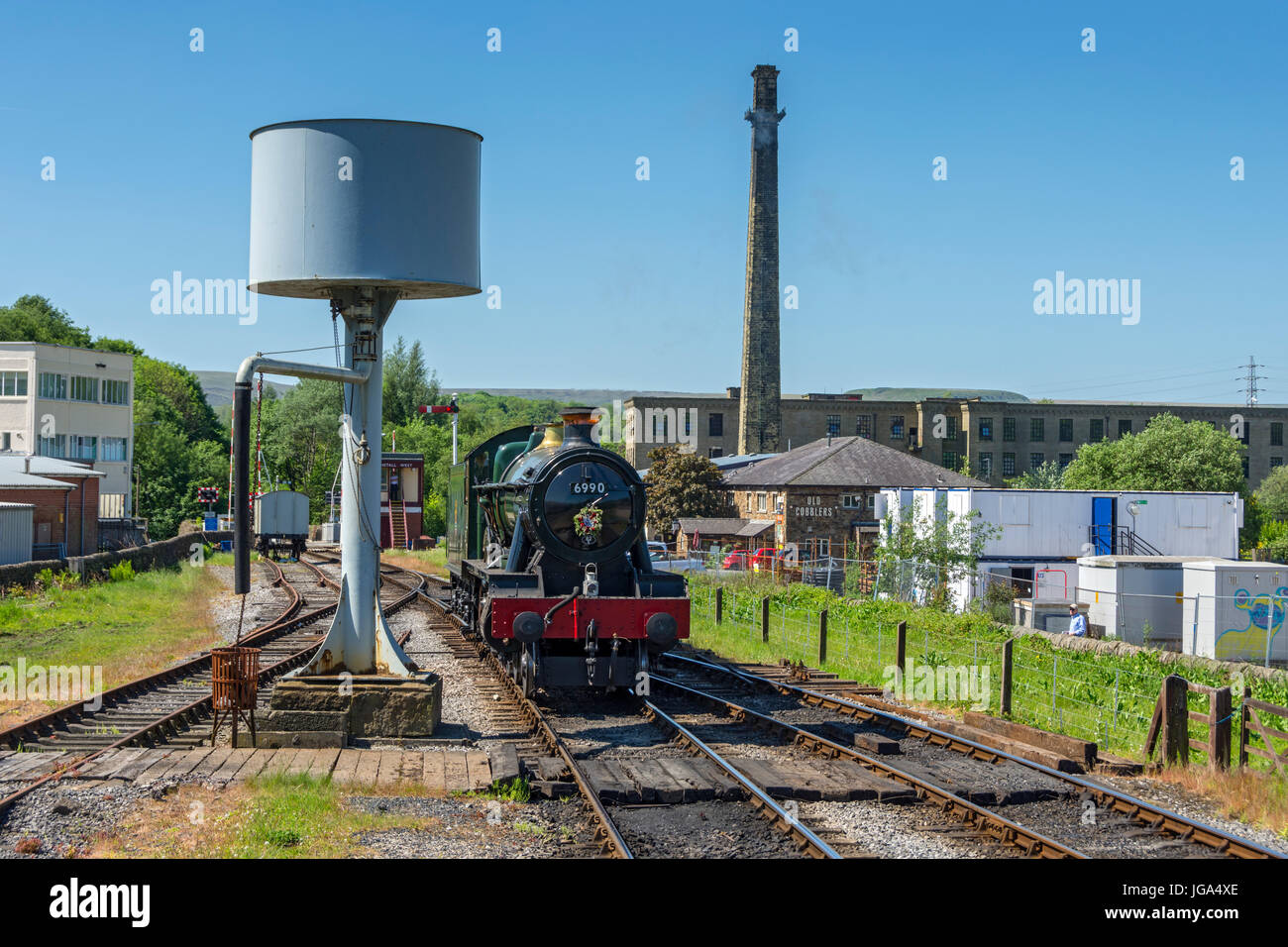 Steam locomotive water tower hi-res stock photography and images - Alamy