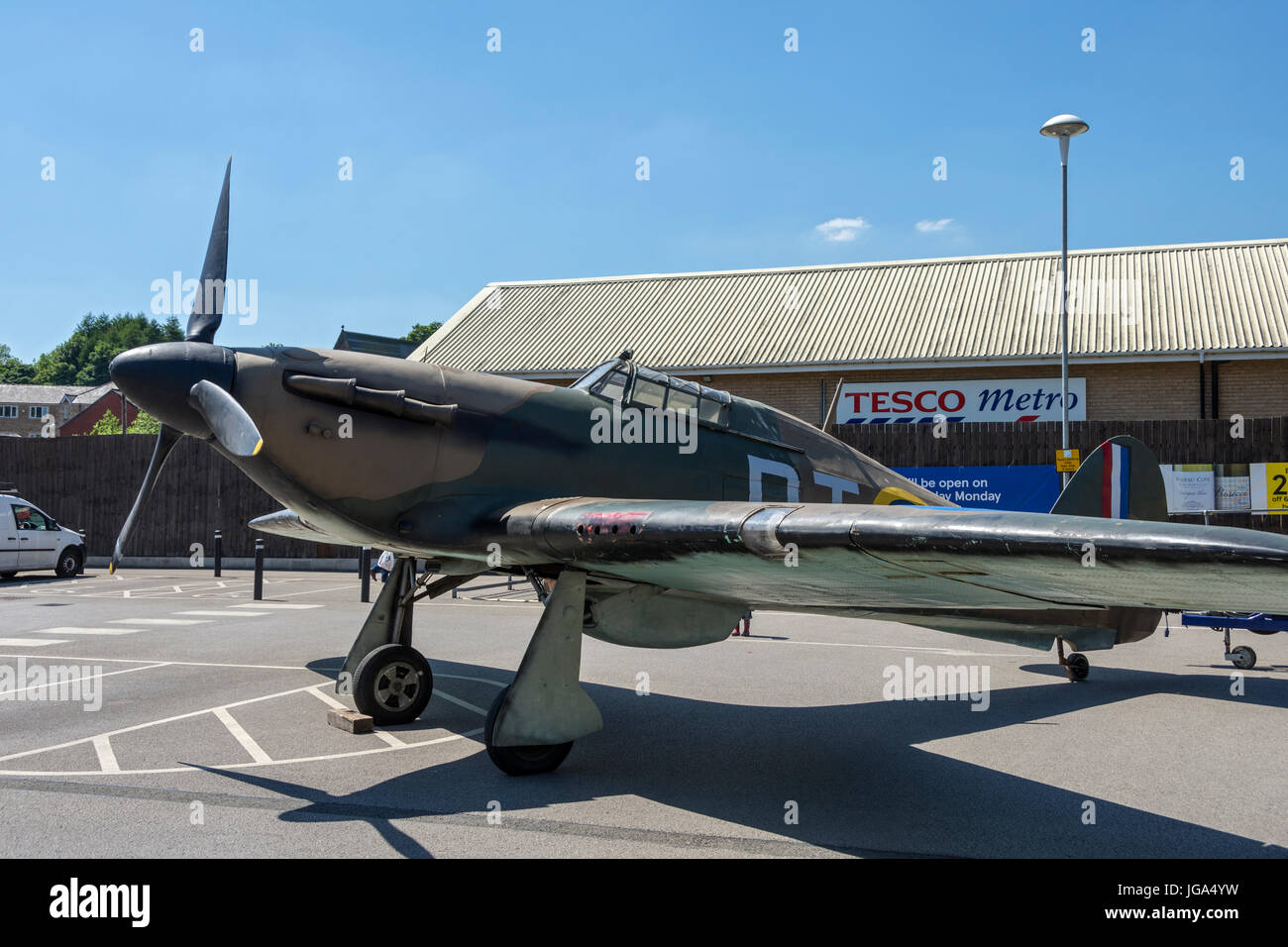 Hawker Hurricane WW2 fighter aircraft (replica) on display for the East ...