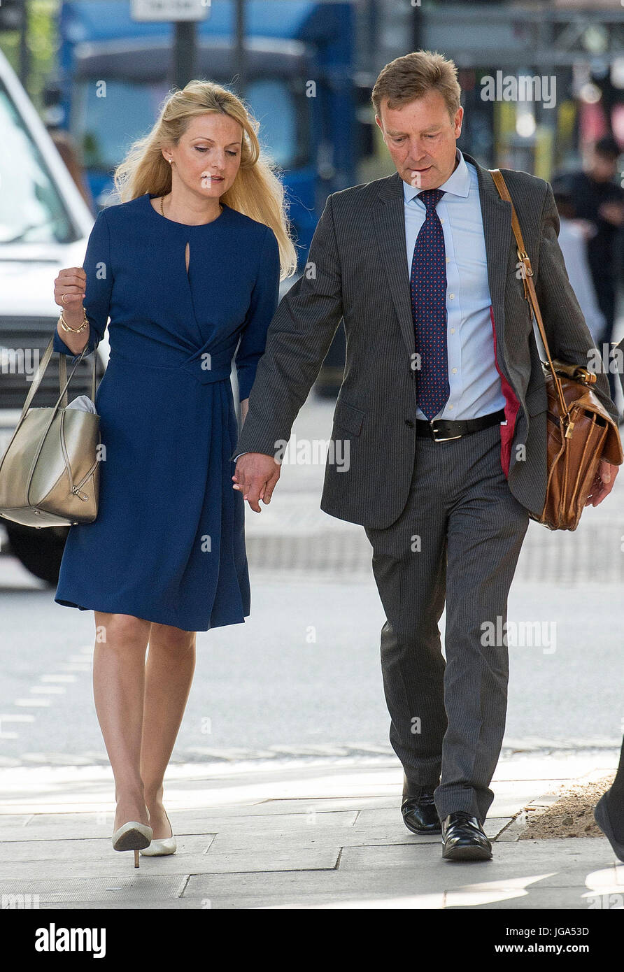 Conservative MP Craig Mackinlay, with his wife Kati Mackinlay, arrives ...