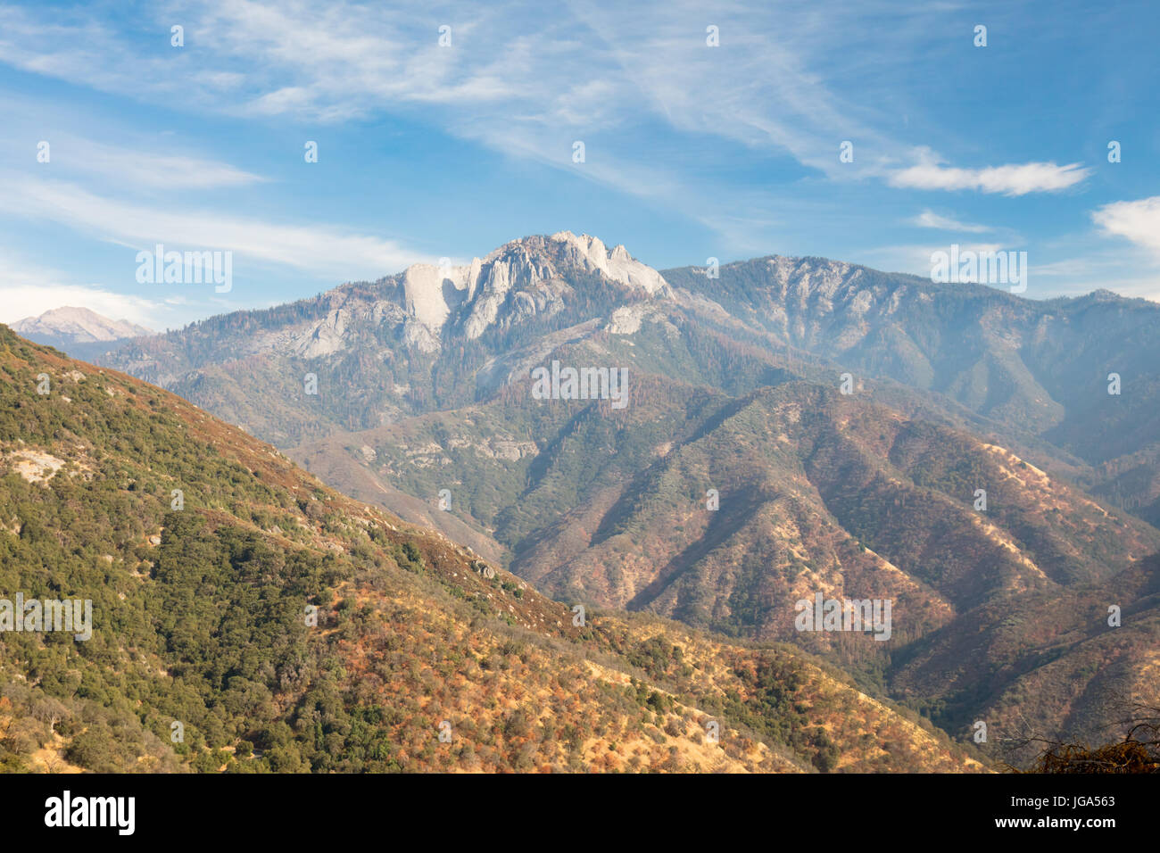 Amphitheater Point looking towards Castle Rock Peak in Sequoia National ...