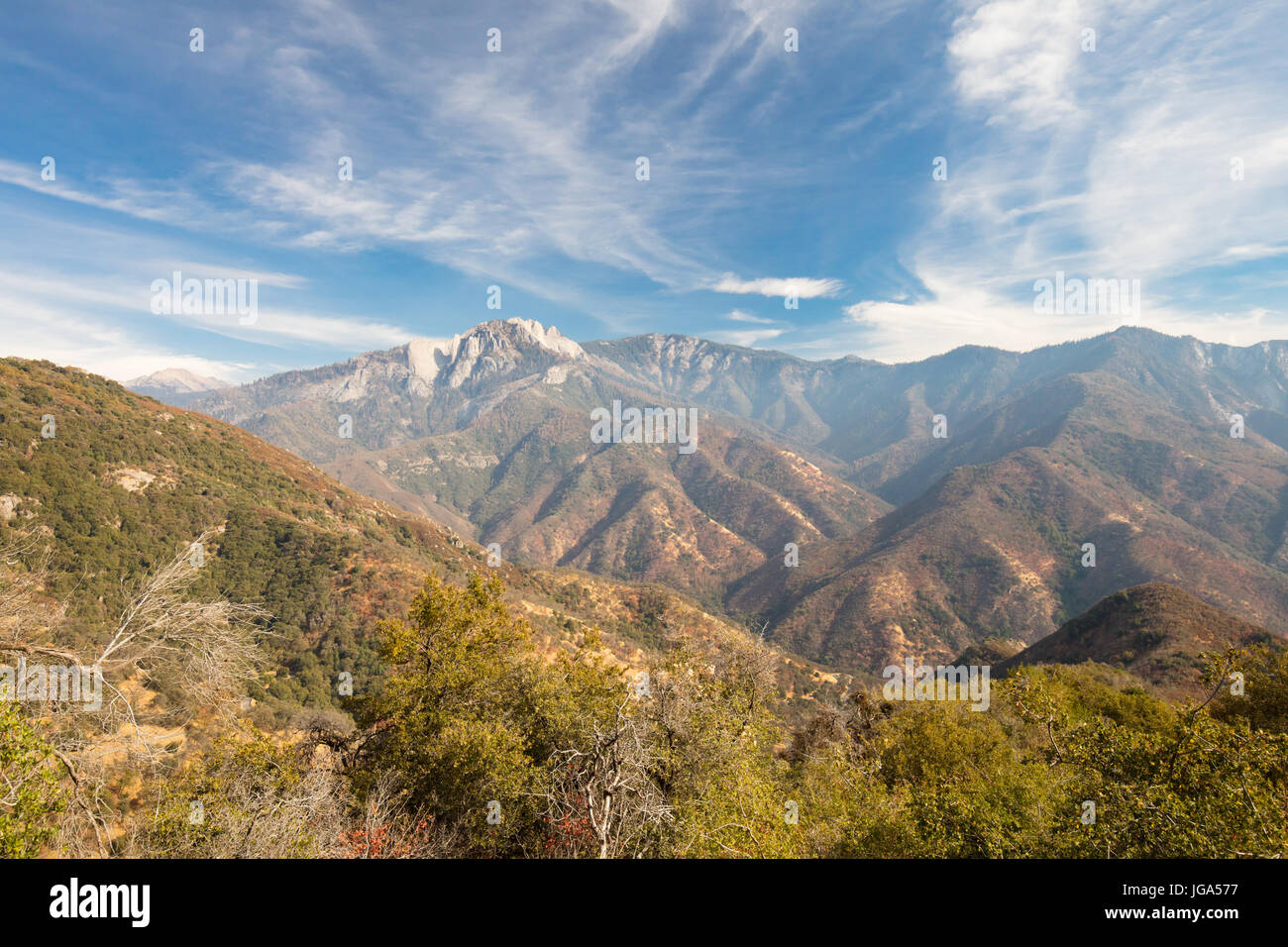 Amphitheater Point looking towards Castle Rock Peak in Sequoia National ...