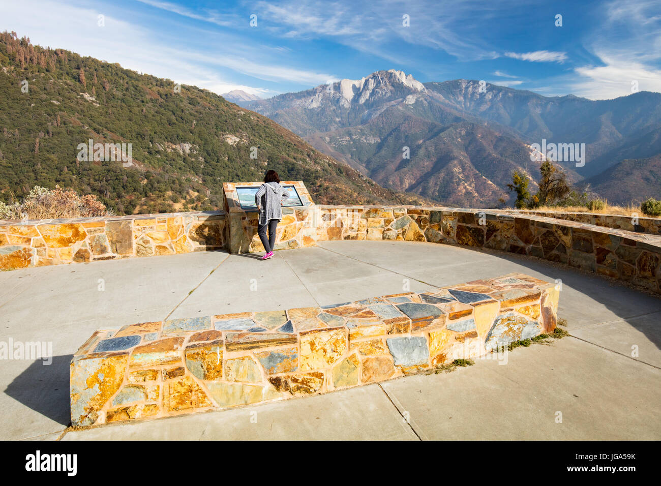 Amphitheater Point looking towards Castle Rock Peak in Sequoia National ...
