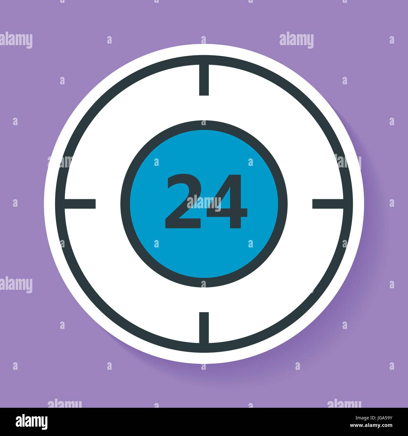 Round-the-clock service icon Stock Vector Image & Art - Alamy