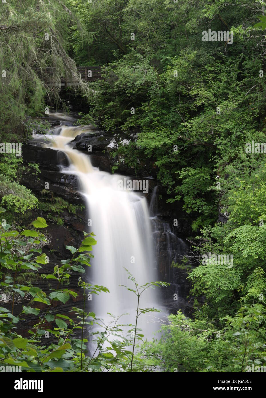 Falls of Moness near Aberfeldy Scotland June 2017 Stock Photo - Alamy