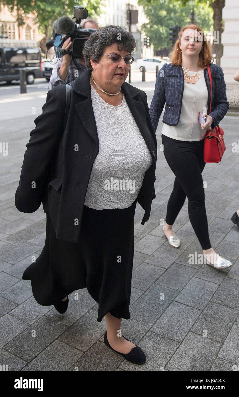 Marion Little arrives at Westminster Magistrates' Court in London ...