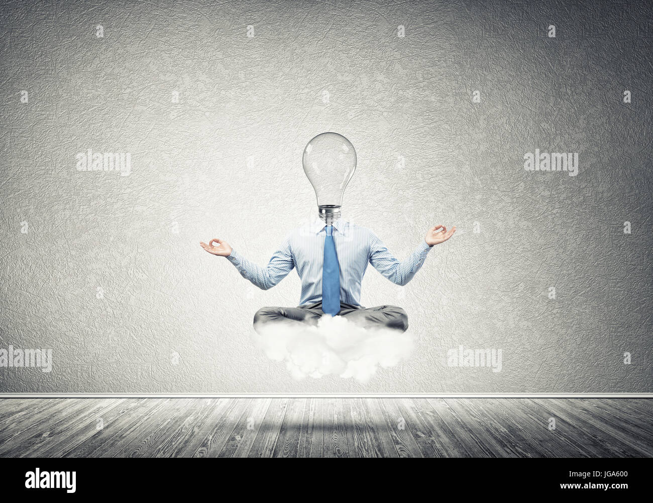 Man sitting empty room lamp floor hi-res stock photography and images ...
