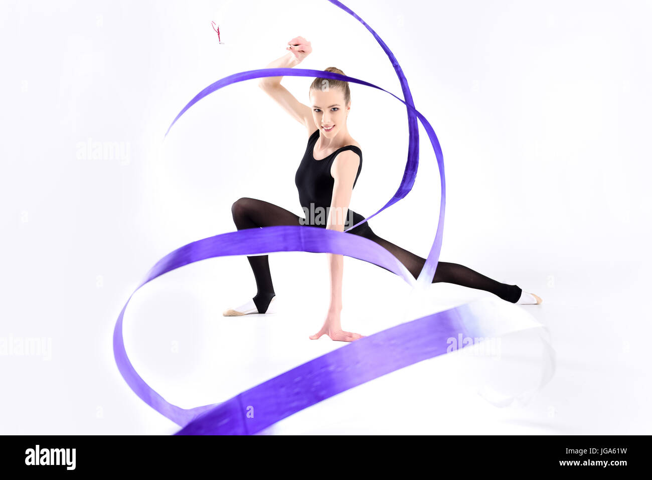 Rhythmic gymnastics ribbon hi-res stock photography and images - Alamy