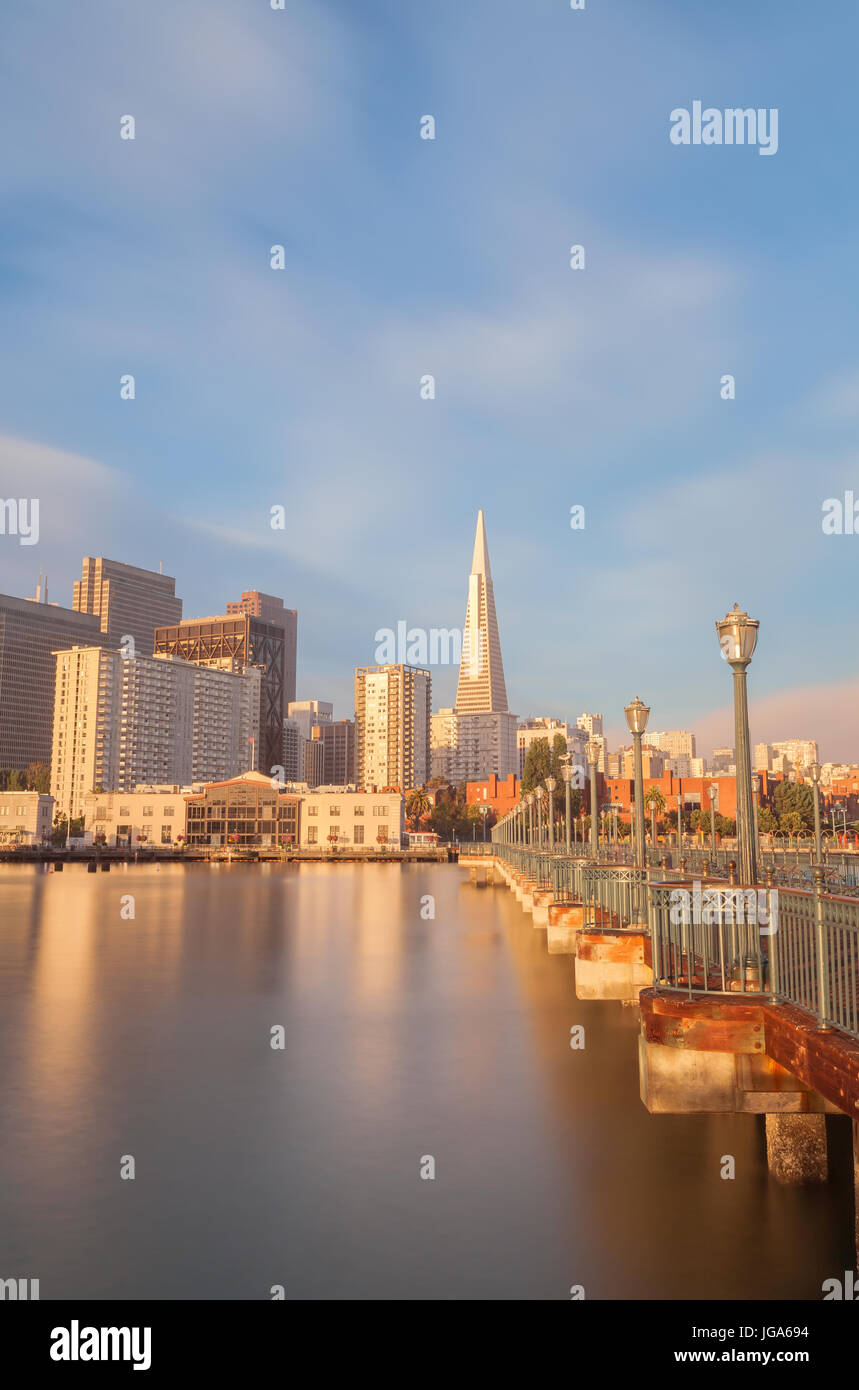 view of the San Francisco high rises and the iconic TransAmerica ...