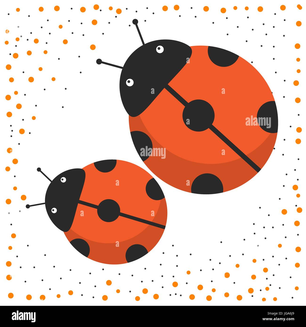 Black ladybird character Stock Vector Images - Alamy