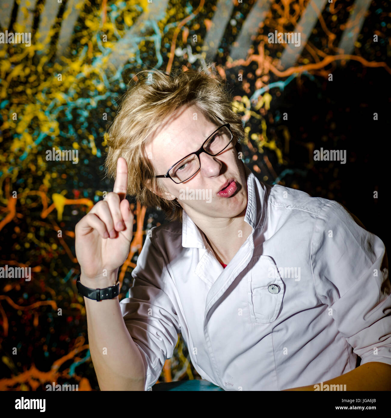 Mad hair science hi-res stock photography and images - Alamy