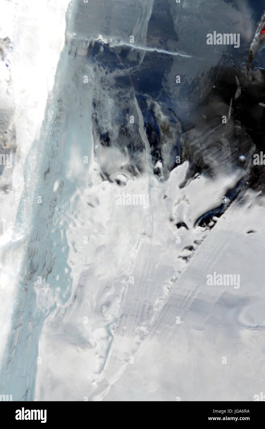 Natural transparent ice crystals texture cracked background Stock Photo ...