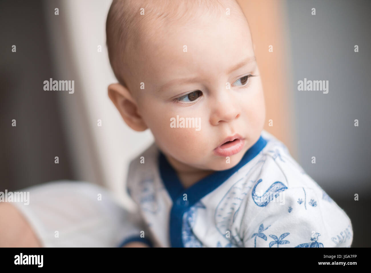 Close-up portrait of cute baby boy Stock Photo - Alamy