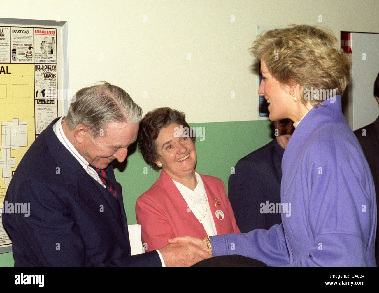 The Princess of Wales greets former Commons Speaker Lord Tonypandy with ...