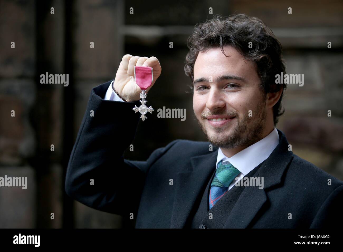 Joshua Littlejohn, co-founder of Social Bite, after receiving his MBE ...