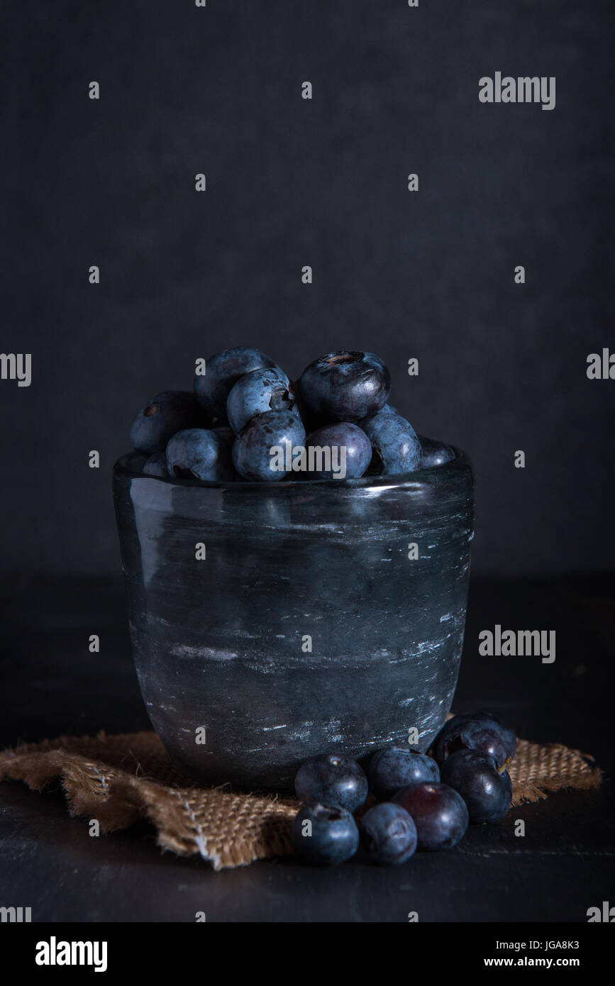 blueberries in tub Stock Photo - Alamy
