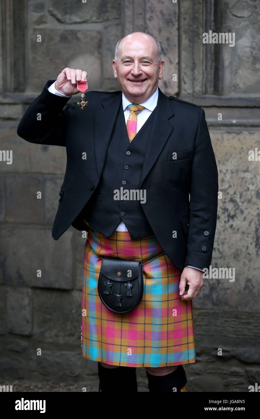 Michael Cavanagh after receiving his OBE, for services to sport and to ...