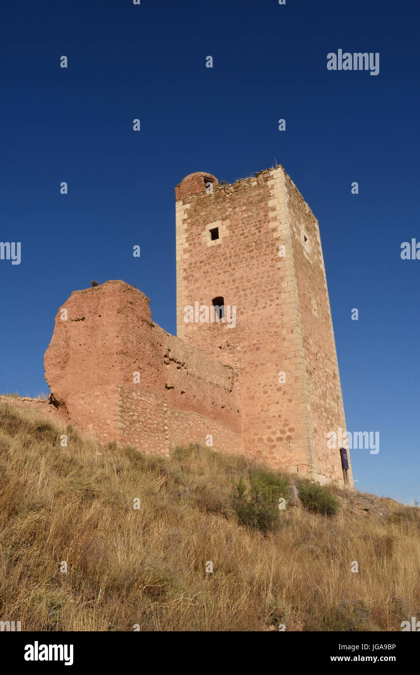 Tower of San Cristobal,walls, (S. XIV ),Daroca. Zaragoza province ...