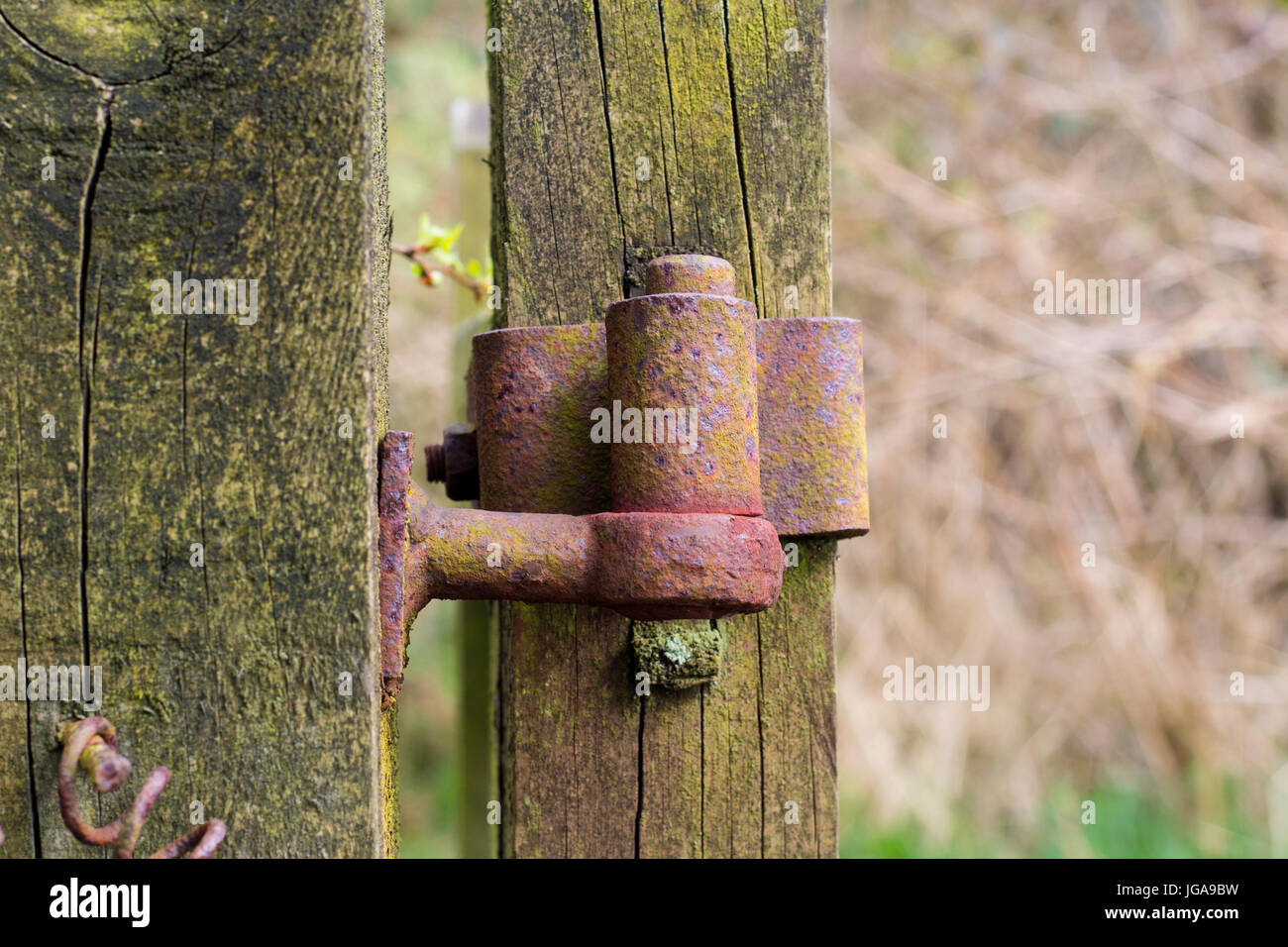 Rusty gate hinge hi-res stock photography and images - Alamy