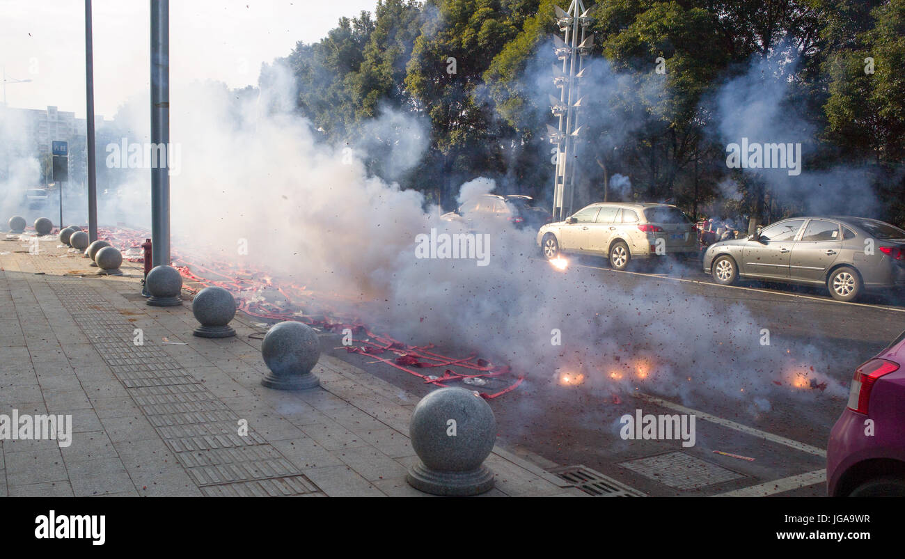 Firecrackers exploding chinese hi-res stock photography and images - Alamy